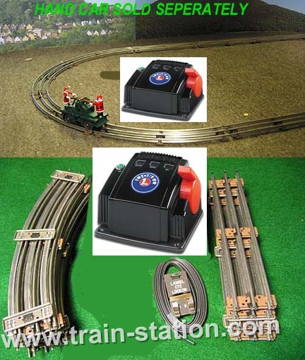 Lionel 0 RUN YOUR HANDCAR OR TROLLEY ON A SEPARATE TRACK WITH OUR SPECIAL TRACK AND TRANSFORMER KIT