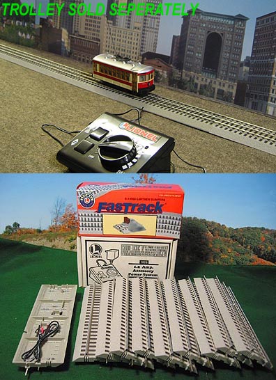 FASTRACK TRACK PACK AND TRANSFORMER FOR YOUR TROLLEY OR GANG CAR