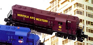 Lionel 0 MAROON NORFOLK AND WESTERN GP7 LOCO