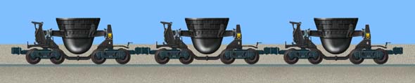 Lionel 0 Youngstown Sheet & Tube Slag Car 3PK Oct