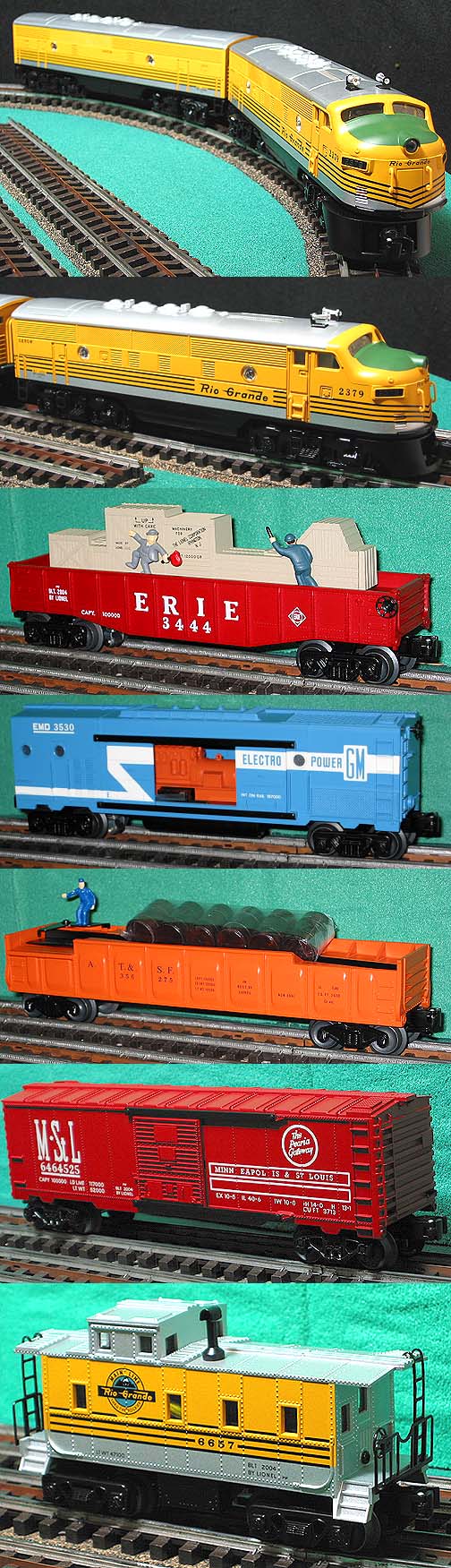 Lionel 0 2291W RIO GRANDE F-3 FREIGHT SET