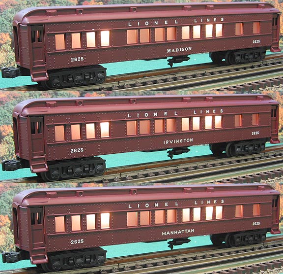 Lionel 0 3 Car Madison Passenger Set
