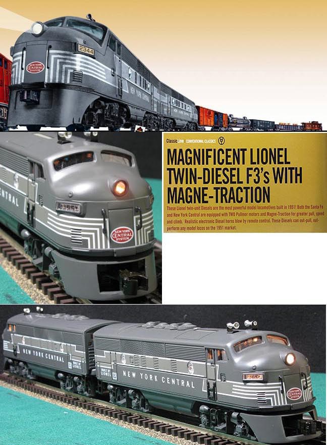 Lionel 0 NEW YORK CENTRAL F3 AA DIESEL