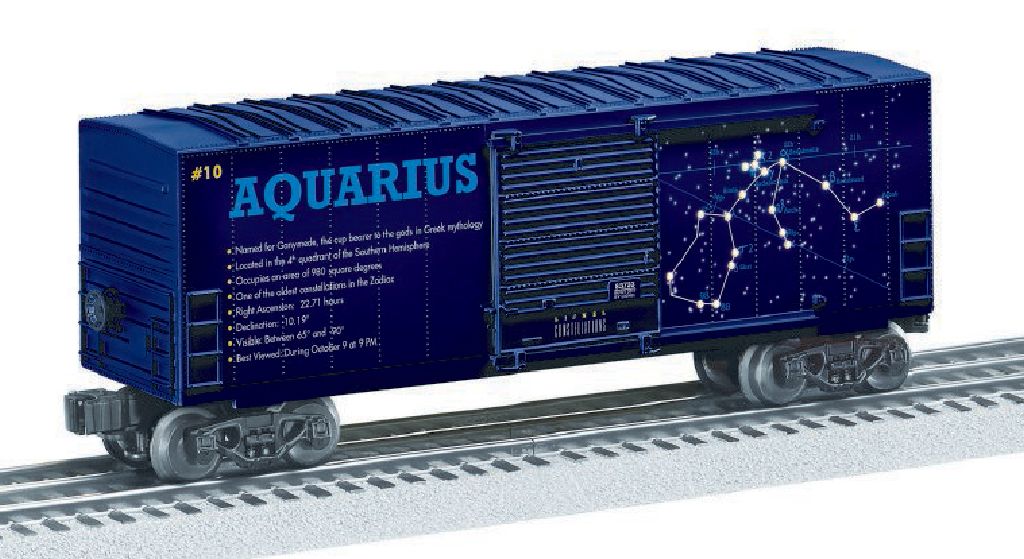 Lionel 0 CONSTELLATIONS LIGHTED HI-CUBE BOXCAR -AQUARIUS