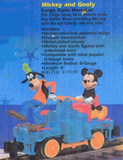 Lionel 0 LARGE SCALE MICKEY AND GOOFY HAND CAR