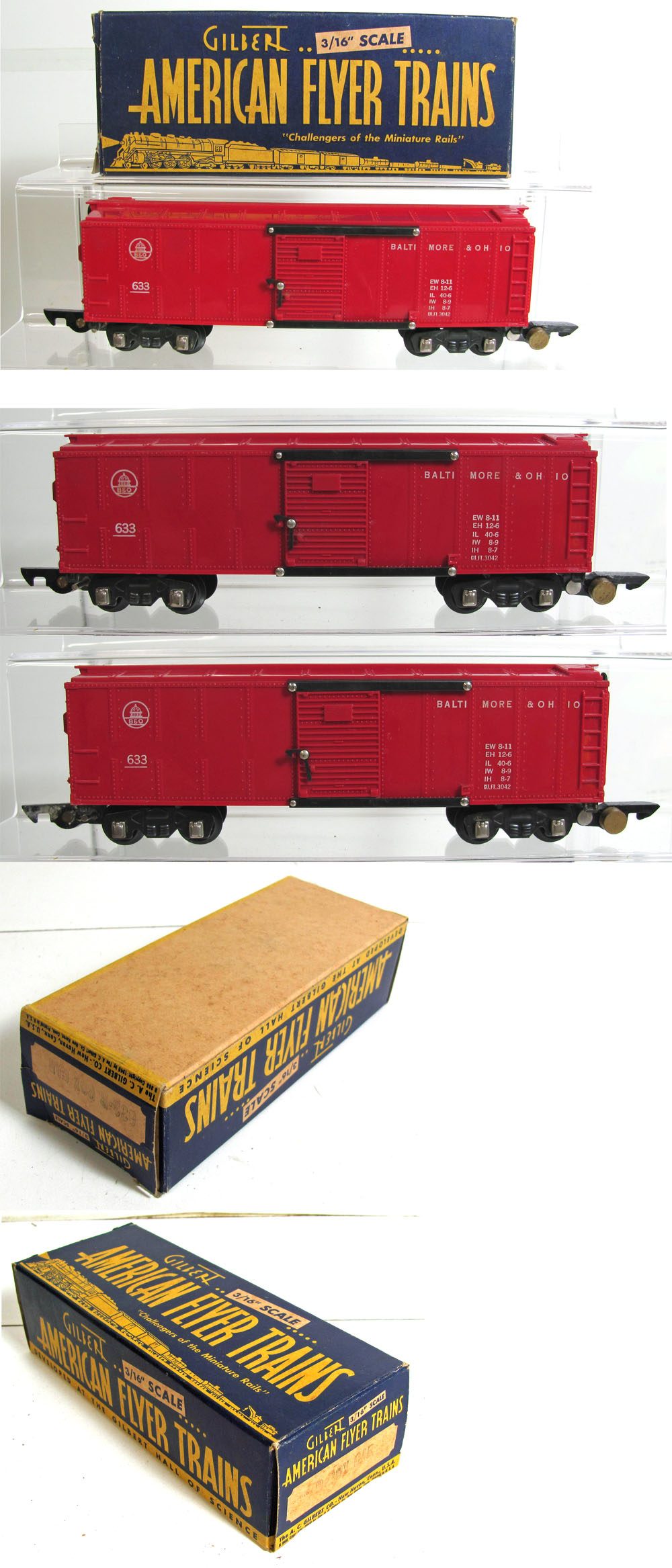 AMERICAN FLYER 633 BALTIMORE & OHIO BOX CAR (1946-1953)