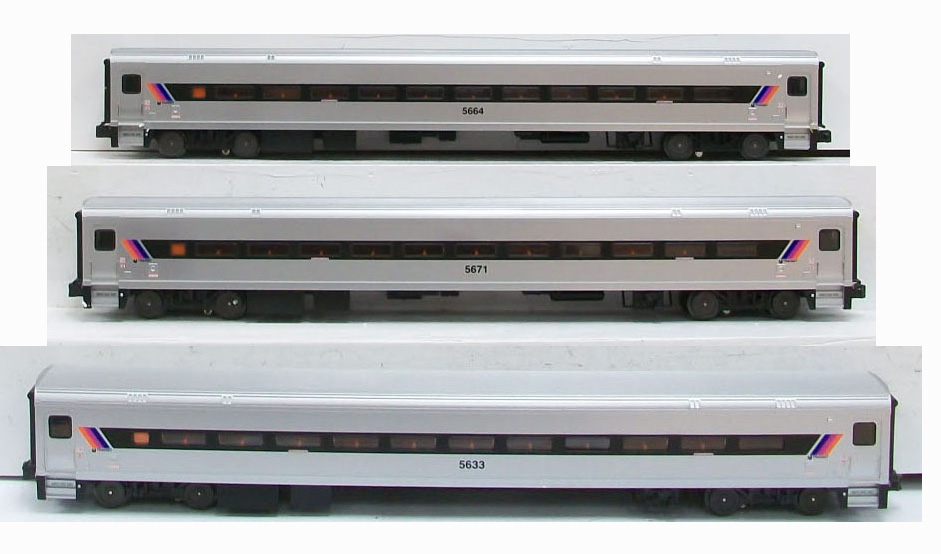 Lionel 0 New Jersey Transit Comet II 3 Coach Set (1999)