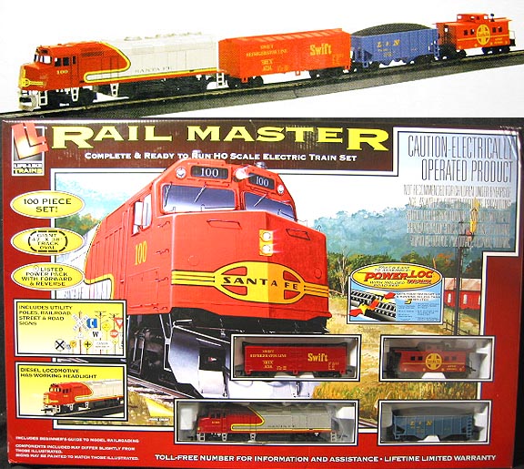 Lionel 0 LIFE LIKE RAIL MASTER SANTA FE FRT.HO TRAIN SET.