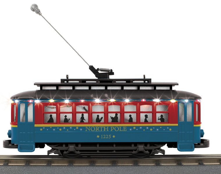 NORTH POLE BUMP-N-GO TROLLEY W/LED LIGHTS