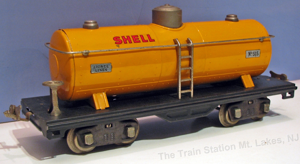 Lionel 0 VERY RARE ORANGE SHELL STANDARD GAUGE TANK CAR