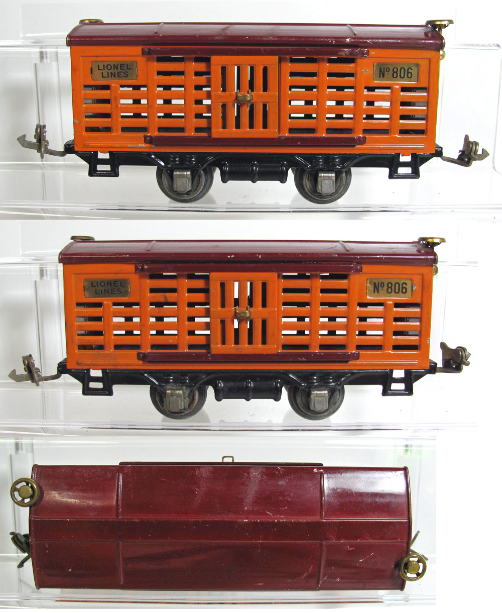 806 ORANGE MAROON CATTLE CAR (1927 - 1934)