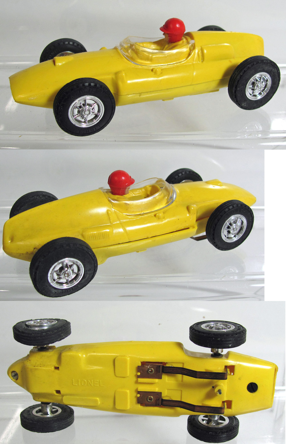LIONEL 5222 SLOT CAR - LIGHT YELLOW COOPER 1/32 SCALE