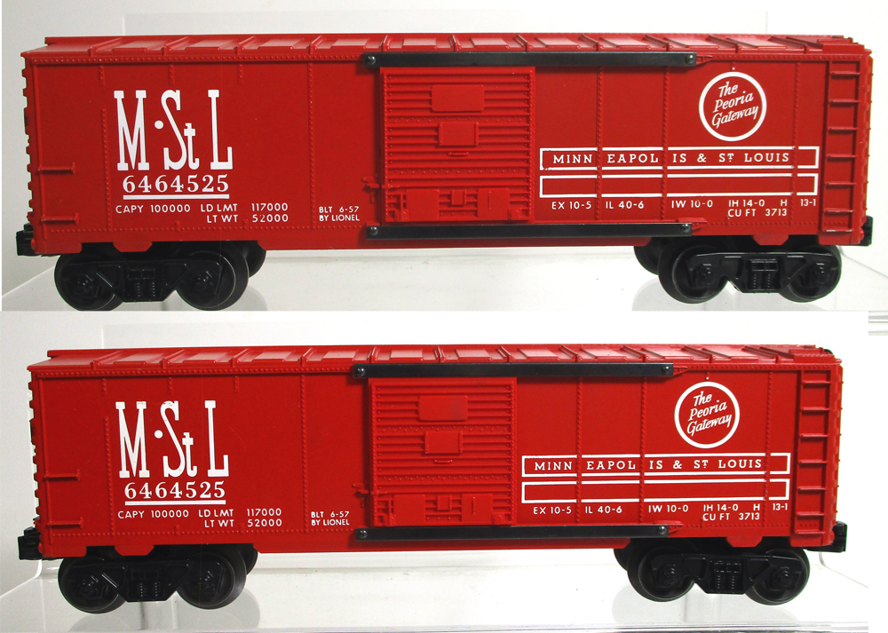 LIONEL 6464-525 MINNEAPOLIS & ST. LOUIS BOX CAR TYPE 2B