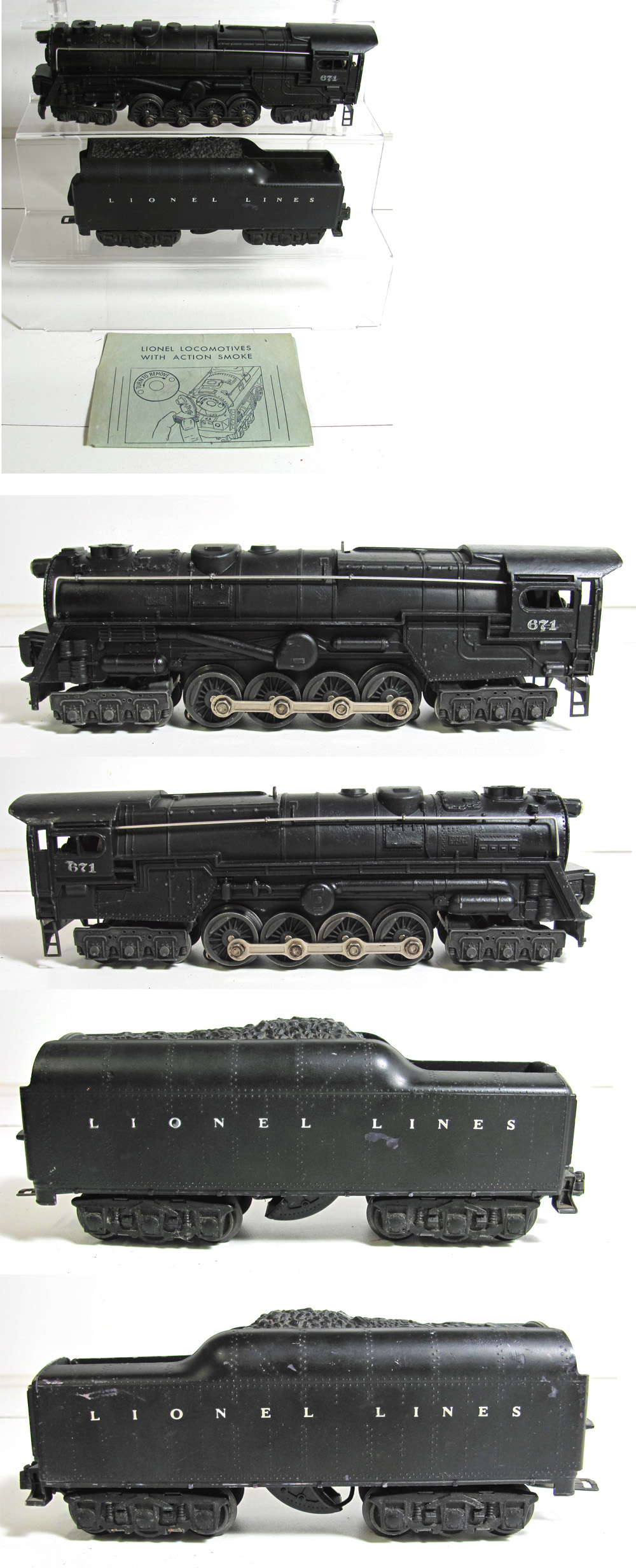 LIONEL 671 1949 PENNSYLVANIA S-2 LOCO WITH TENDER